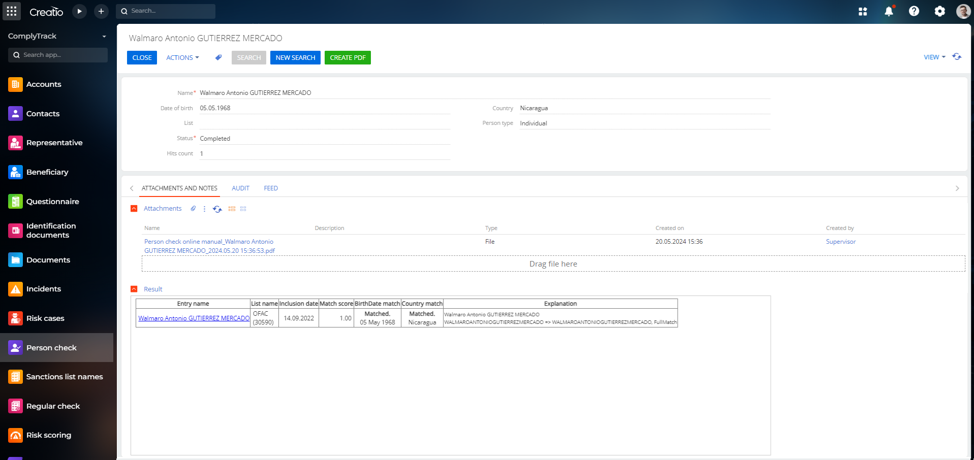 ComplyTrack for Creatio | Creatio Marketplace